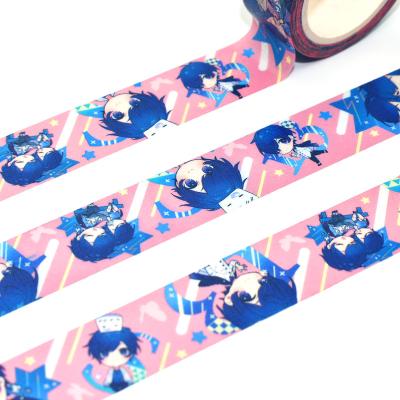 China Printed Masking Tape Custom Japanese Decoration Washi Paper Tape for sale