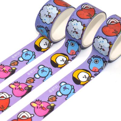 China Decoration Glass Bottle Masking Tape Custom Printed Japanese Washi Paper Tape for sale