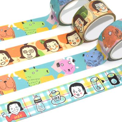 China Kawaii Japanese Washi Paper Acrylic Adhesive Tape Washi Paper Masking Tape Christmas Washi Tape for sale