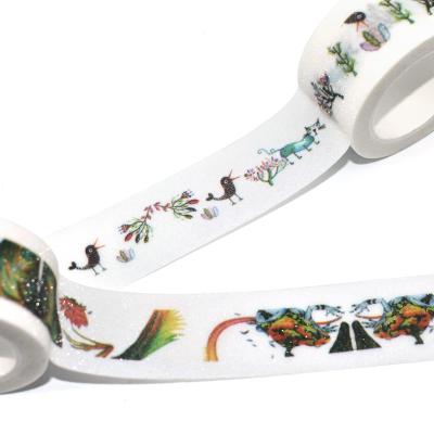 China Decoration Masking Washi Tape Custom Printed Glitter Washi Tape for sale