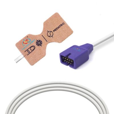 China Disposable Neonatal Adult SpO2 Sensor 0.9M Cable with 3-Year Shelf Life and Adhesive Tape for sale