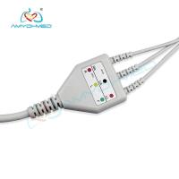 China 3-Lead ECG Cable with 2.4m TPU Cable & 0.9m Leads for GE-Marquette Patient Monitors for sale