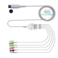 China Mindray Compatible 5-Lead ECG Cable with 2.4m TPU Cable and 0.9m Leads - Medical Grade for sale