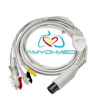 China Amydi-Med 5-Lead ECG Cable with 2.4m Cable & 0.9m Leads - TPU Jacket, Clip Terminations, ISO 13485 Certified for sale