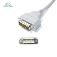 China 2.4M 10-Lead 15-Pin AHA ECG Cable for GE MAC500 & MAC1200 with 3-Year Warranty for sale