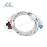 China NV-10J ECG Cable 5-Lead for Datex AS/3 CS/3 S/5 Cardiocap - 2.4m TPU Medical Grade for sale