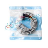 China BCI 6-Pin Medical ECG Cable with 5 Leads - 2.4m TPU Cable & 0.9m Leads for Adult/Pediatric Use for sale