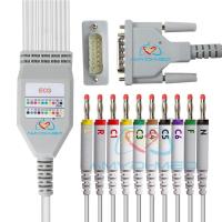 China Schiller Hellige ECG Cable 10 Lead 3.3M TPU Medical Grade with CE ISO13485 Certification for sale