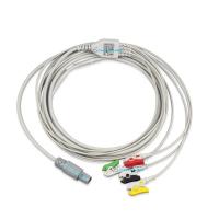 China TPU Coated ECG Cable for Mindray 5-Lead Systems - 2.4m Cable with 0.9m Leads, ISO13485 Certified for sale