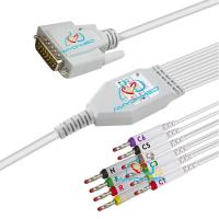 China Edan SE3 10-Lead ECG Cable with DB15P Connector - 2.4m Length, 3-Year Warranty, ISO 13485 Certified for sale