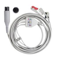 China ECG Patient Cable 2.4m with 0.9m Leads Compatible with Nihon Konden Mindray Comen 8000E Medical Devices for sale