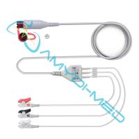 China ECG Patient Cable 2.4m with 0.9m Leads Compatible with Nihon Konden Mindray Comen 8000E Medical Devices for sale