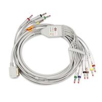 China Kenz PC-109 ECG Cable 15-Pin 10-Lead 2.4m Length for ECG 108/110/1203/1205 Medical Devices for sale