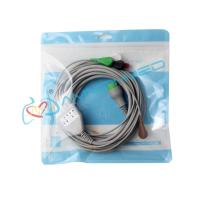 China Hwatime Medical ECG Cable 5-Lead 6-Pin 3.3m with TPU Jacket - ISO13485 Certified for Adult/Pediatric Use for sale
