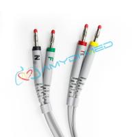 China Gray ECG/EKG Cable 15-Pin Banana Connector with 10 Leads 2.4m Length for Medical Monitoring Devices for sale