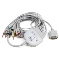 China TPU Coated 10-Lead ECG Cable for Nihon Kohden & Biocare - 2.4m Length with Medical Certifications for sale