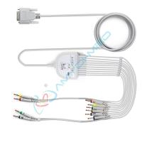China TPU Coated 10-Lead ECG Cable for Nihon Kohden & Biocare - 2.4m Length with Medical Certifications for sale