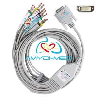 China 10-Lead EKG Cable with TPU Jacket for Nihon Kohden 9620 & Biocare300 ECG Machines - 1.2m Length for sale
