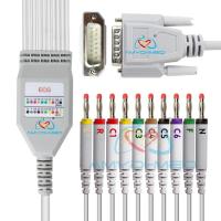 China 10-Lead EKG Cable with TPU Jacket for Nihon Kohden 9620 & Biocare300 ECG Machines - 1.2m Length for sale