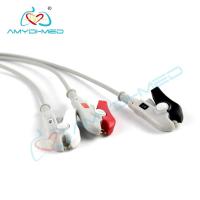 China 8-Pin 3-Lead Clip ECG Cable for HUNTLEIGH SC1000 - 2.4m TPU Medical Grade Leadwire with ISO 13485 Certification for sale