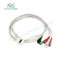China Mortala H3 ECG Holter Cable 5 Lead Snap AHA Compatible with 0.8M Cable Length and 3-Year Warranty for sale