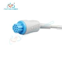 China DATEX NV-10J ECG Cable with 2.4m Length and 0.9m Leads - Medical Grade TPU Material for sale