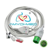 China 2.4m Round 17P ECG Adapter Cable with 0.9m Leads for SPACELABS Medical Monitors for sale