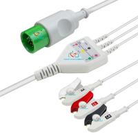 China 2.4m Round 17P ECG Adapter Cable with 0.9m Leads for SPACELABS Medical Monitors for sale