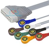 China Edan SE-2003/SE2012 7 Leads Snap 16 Pin Holter ECG Cable 3.3M Length with 3-Year Warranty for sale