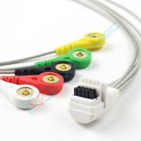 China Mortara H5 ECG Holter Cable - 5 Lead 10 Pin Snap Connector, 0.9m Length, CE & ISO13485 Certified for sale