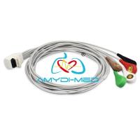 China Mortara H5 ECG Holter Cable - 5 Lead 10 Pin Snap Connector, 0.9m Length, CE & ISO13485 Certified for sale