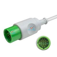 China SPACELABS 3-Lead ECG Cable with 2.4m Cable & 0.9m Leads - TPU Jacket, Round-17P Plug for sale