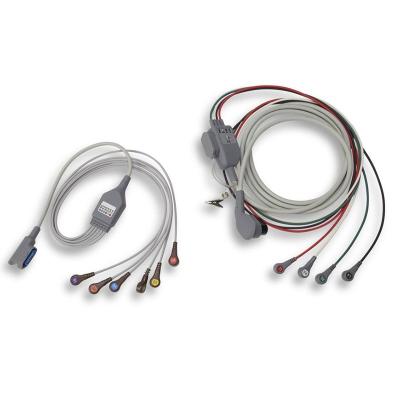 China Nihon Kohden CardioLife 5-Lead ECG Electrode Cable 0.9M TPU with CE ISO13485 Certification for sale