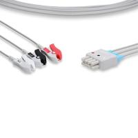 China Nihon Kohden CardioLife 5-Lead ECG Electrode Cable 0.9M TPU with CE ISO13485 Certification for sale