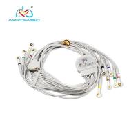 China Medical ECG EKG Electrode Cable 4.0mm Banana to Snap Connector for Patient Monitoring Systems for sale