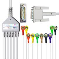 China Biocare 300 12-Lead ECG Cable 2.4M Length with 11-Pin Connector for NIHON KOHDEN BSM-2351A 2351C for sale