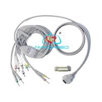 China Biocare 300 12-Lead ECG Cable 2.4M Length with 11-Pin Connector for NIHON KOHDEN BSM-2351A 2351C for sale
