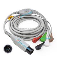 China Medical ECG EKG Cable 6 Pin Compatible with Mindray Edan Bolight GE 3 Leads 5 Leads 2.4M TPU for sale