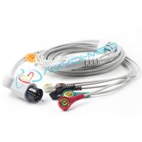 China Medical ECG EKG Cable 6 Pin Compatible with Mindray Edan Bolight GE 3 Leads 5 Leads 2.4M TPU for sale