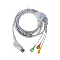 China Medical ECG EKG Cable 6 Pin Compatible with Mindray Edan Bolight GE 3 Leads 5 Leads 2.4M TPU for sale