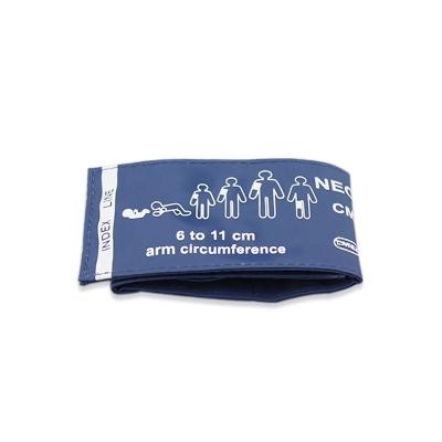 China Reusable Neonatal NIBP Blood Pressure Cuff 11cm Single Hose with PU Bladder for Newborn Monitoring for sale