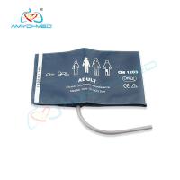 China Nylon Adult NIBP Blood Pressure Cuff 35cm Arm Circumference Single Tube with PU Bladder for sale