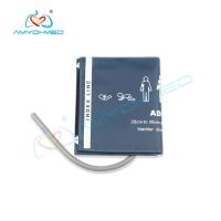 China Nylon Adult NIBP Blood Pressure Cuff 35cm Arm Circumference Single Tube with PU Bladder for sale