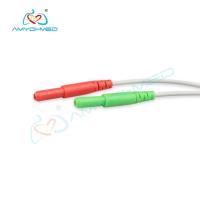 China MEIGAOYI Compatible ECG Cable Din Type 1.35-1.6mm 7 Lead Snap Holter Recorder Lead Wires 0.9M for sale