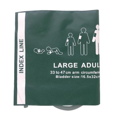 China Reusable Nylon Large Adult Blood Pressure Cuff 33-47 cm Single Tube with CE/ISO13485 Certification for sale