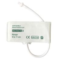 China Disposable NIBP Blood Pressure Cuff 7cm-13cm Neonatal Size Non-Woven Fabric Single Tube Medical Monitor Accessory for sale