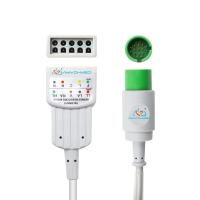China Spacelabs 90496 ECG Trunk Cable Round 17 Pin 5 Lead 3M TPU EKG Cable for sale