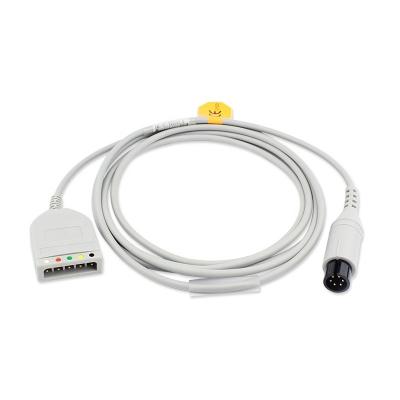 China Mindray ECG Trunk Cable 5 Lead Yoke Grey 3m TPU Medical Cable for Patient Monitoring for sale