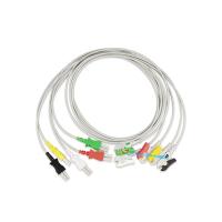 China 5-Lead ECG Cable for Spacelabs Patient Monitor - 2.4m TPU Cable with Snap Clip Termination for sale