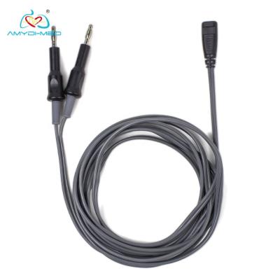 China Reusable Electrosurgical Bipolar Cable 3m Length with 4.0 Banana Plug for Erbe ICC International ESU for sale